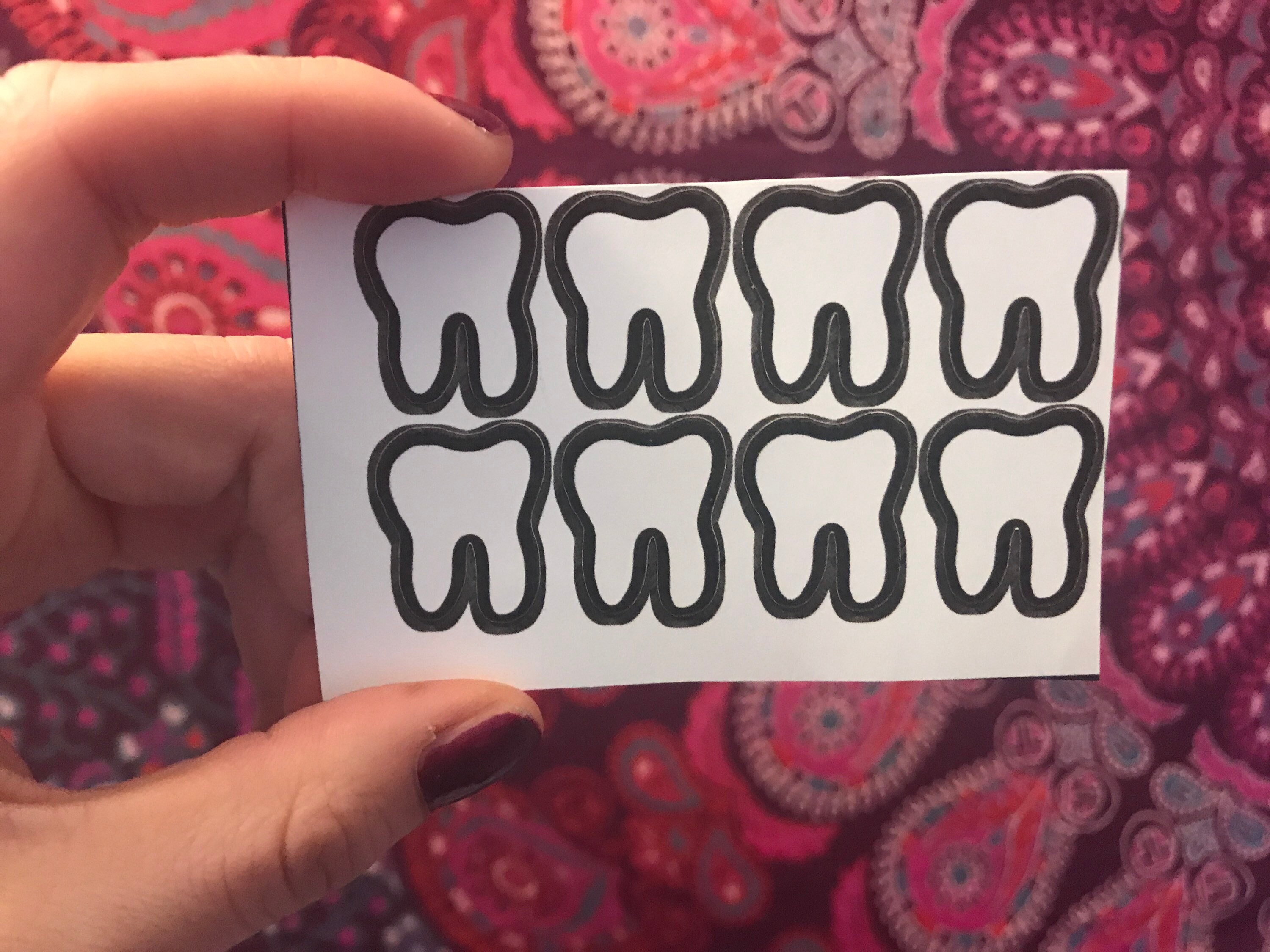 Tooth Stickers, Tooth Sticker Sheet, Tooth Sticker Labels - Etsy UK