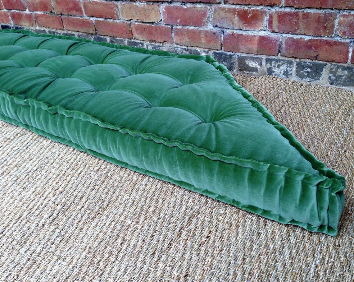 Bay Window Box Cushion French Style Tufted Buttoned Cotton - Etsy