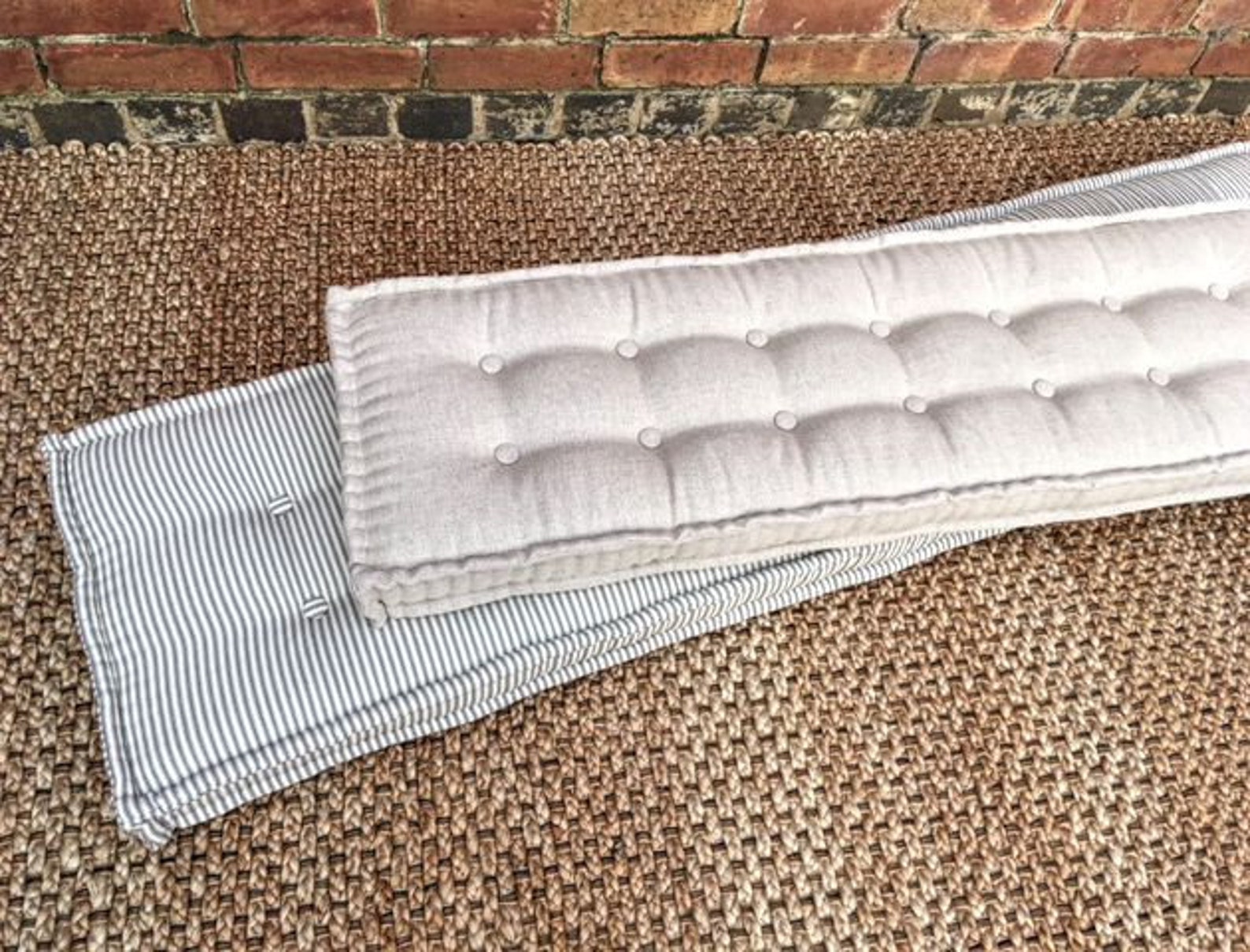 Handmade French Style Cushion Box Tufted Quilted Linen - Etsy UK