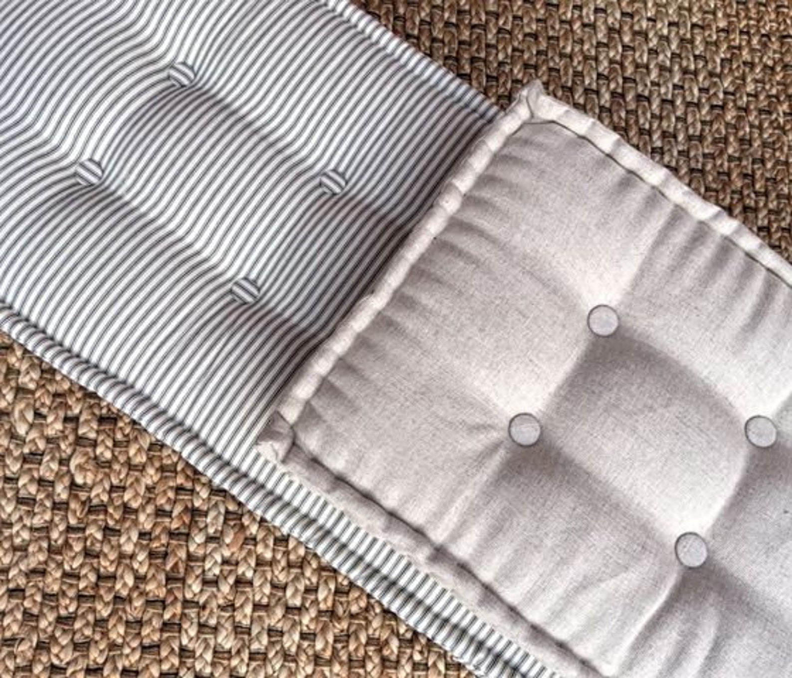 Handmade French Style Cushion Box Tufted Quilted Linen - Etsy UK