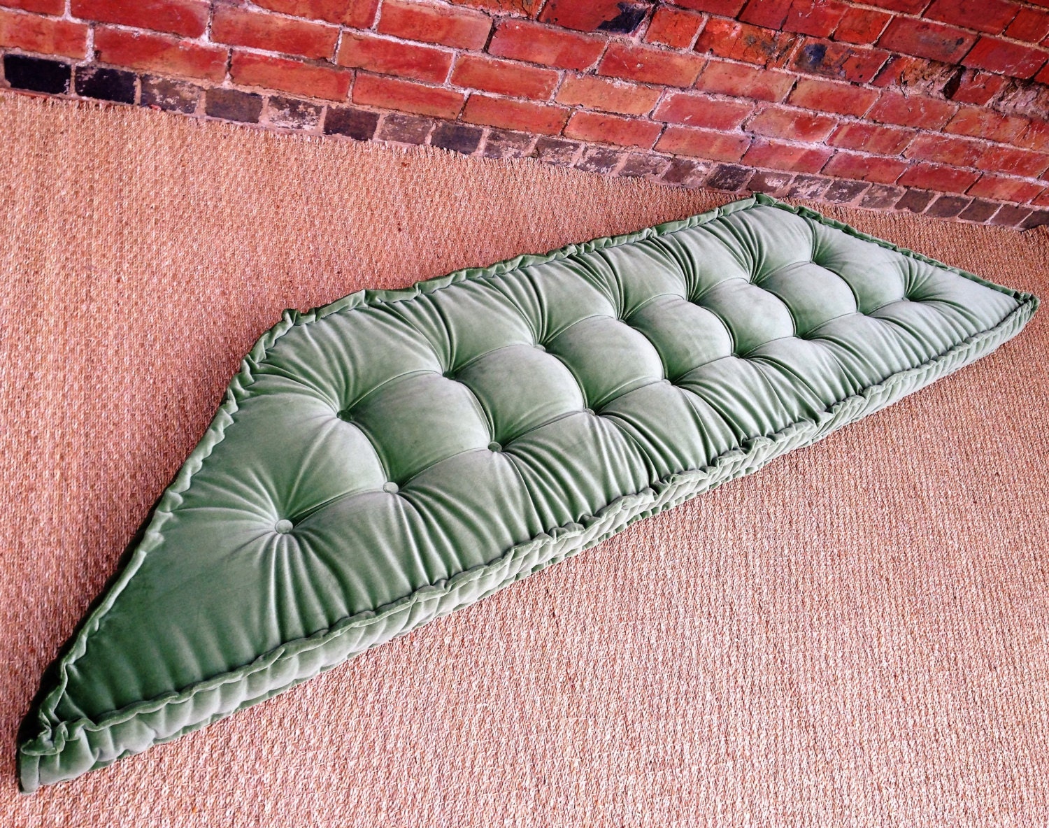 Bay Window Box Cushion French Style Tufted Buttoned Cotton - Etsy