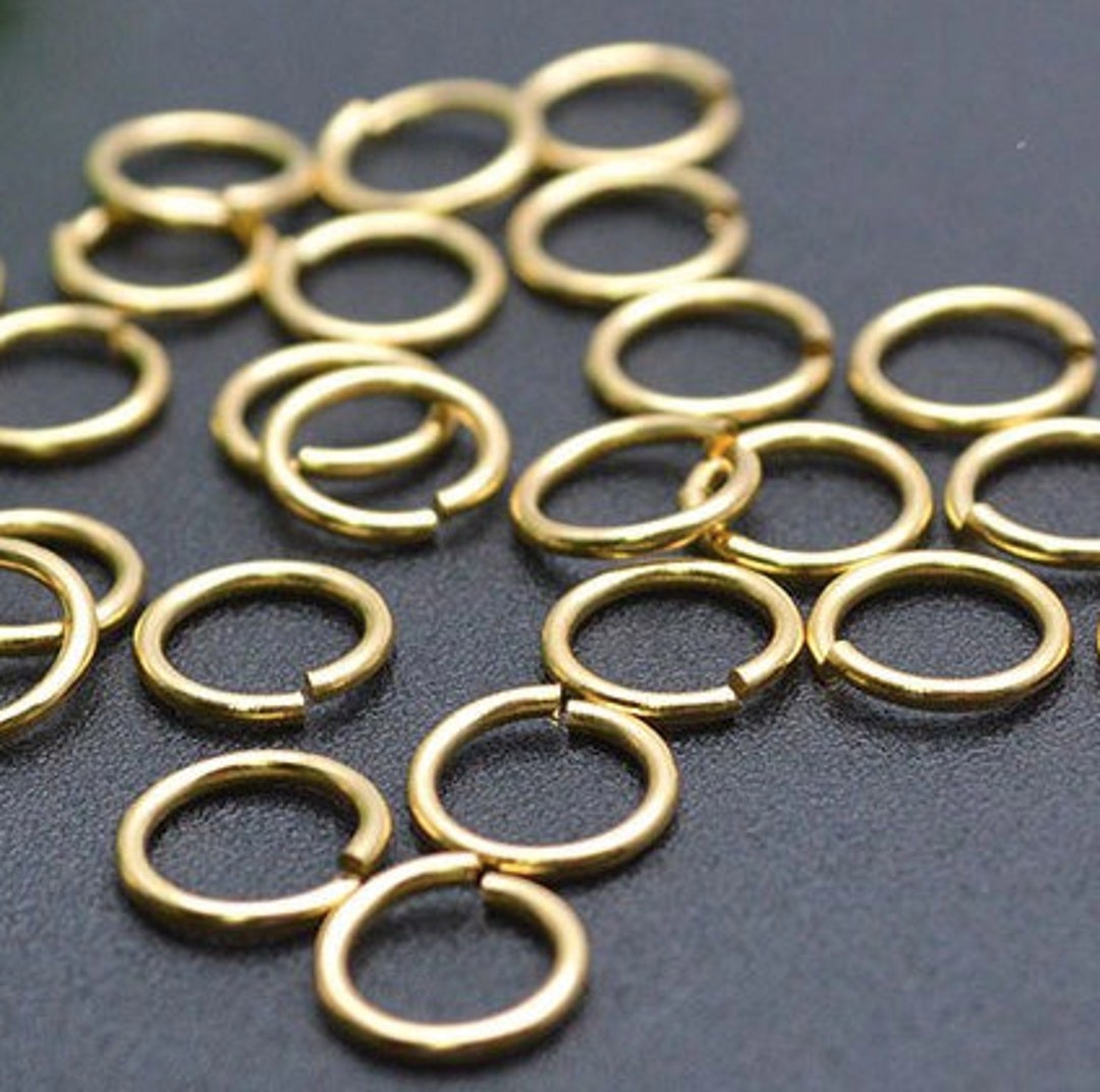 100 Gold Filled Jump Rings, 4mm, 5mm, 22 Gauge Jump Rings, Gold Open ...