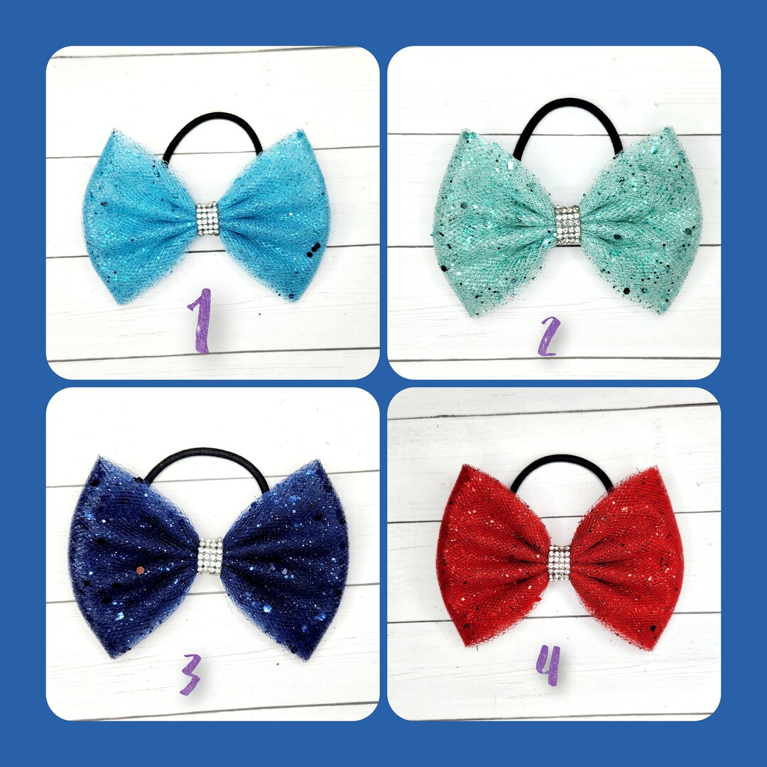 Tulle Hair Bows- Gymnastics Hair Bow, Cheer Hair Bow, Girls Hair Bow ...