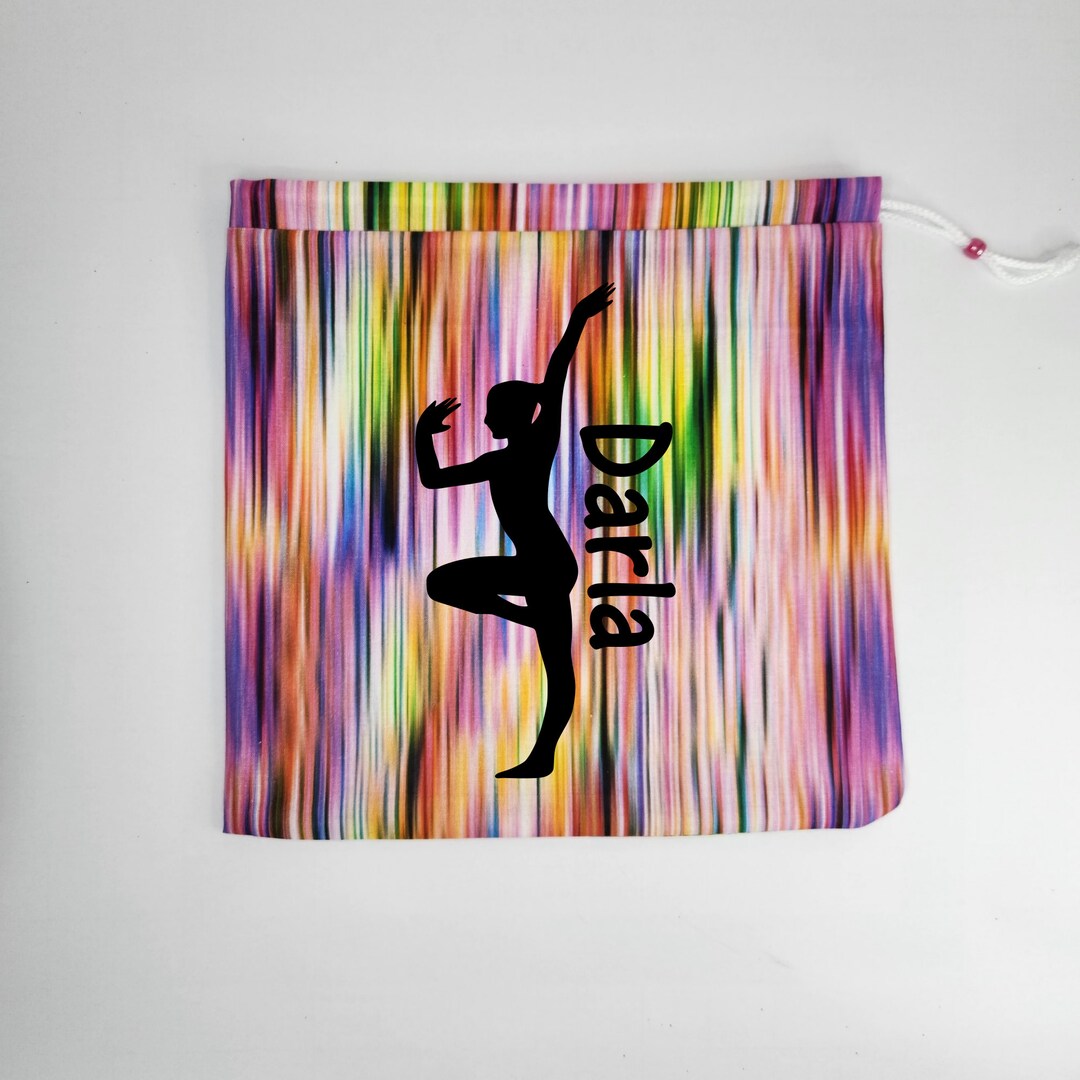 Personalized Grip Bag- Gymnastics Grip Bag, Multi Color Stripes Grip ...