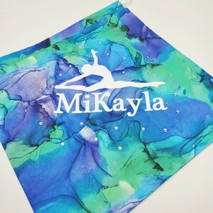 Blue Watercolor Grip Bag- Custom Grip Bag, Gymnastics Grip Bag ...