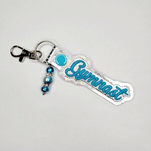 Keychain Gymnastics Keychain Set, Gymnast Gift, Teal Keychain ...