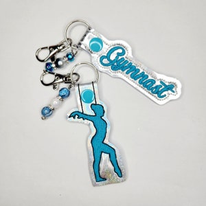 Keychain Gymnastics Keychain Set, Gymnast Gift, Teal Keychain ...