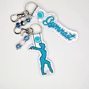 Keychain Gymnastics Keychain Set, Gymnast Gift, Teal Keychain ...