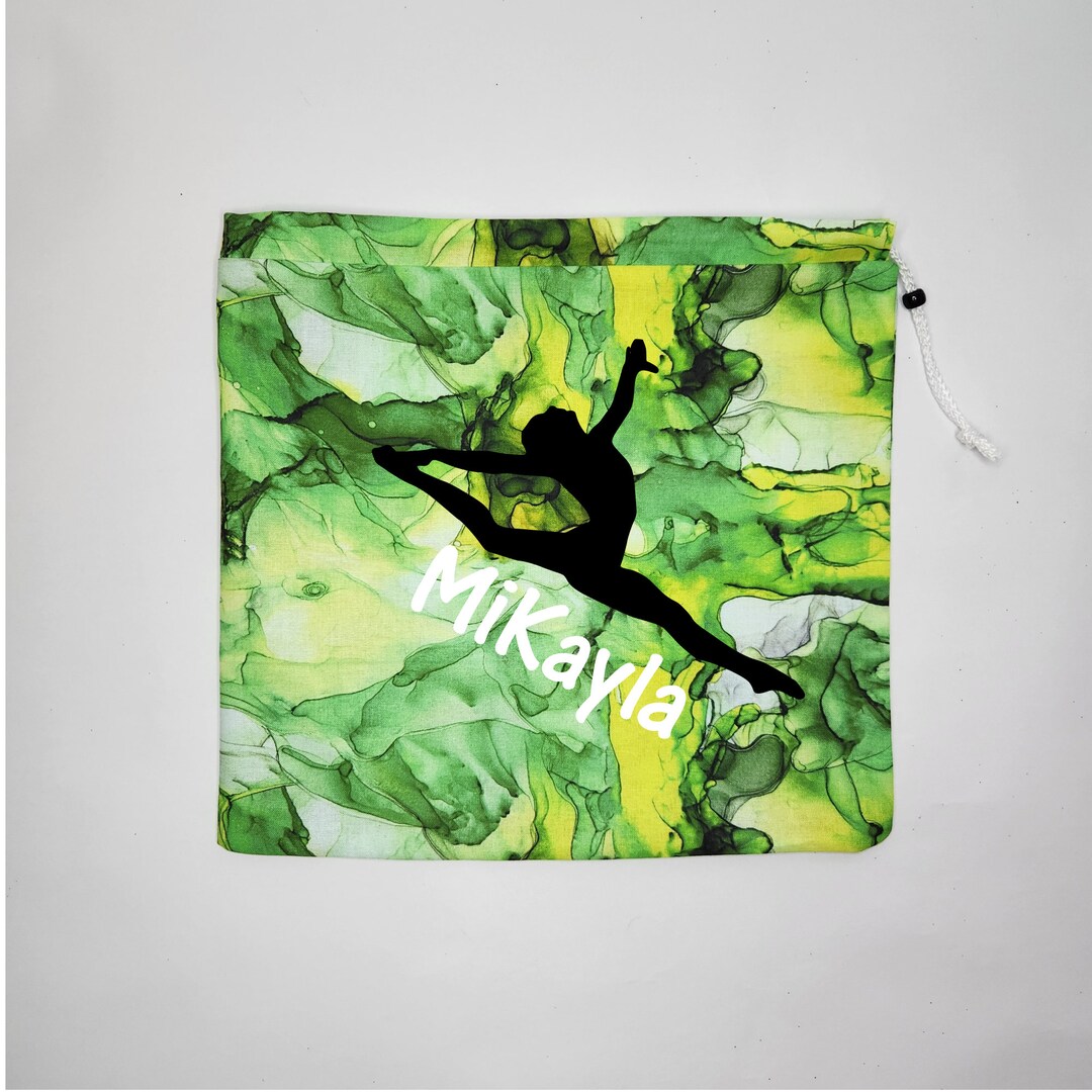 Green Watercolor Grip Bag- Gymnastics Grip Bag, Custom Grip Bag ...