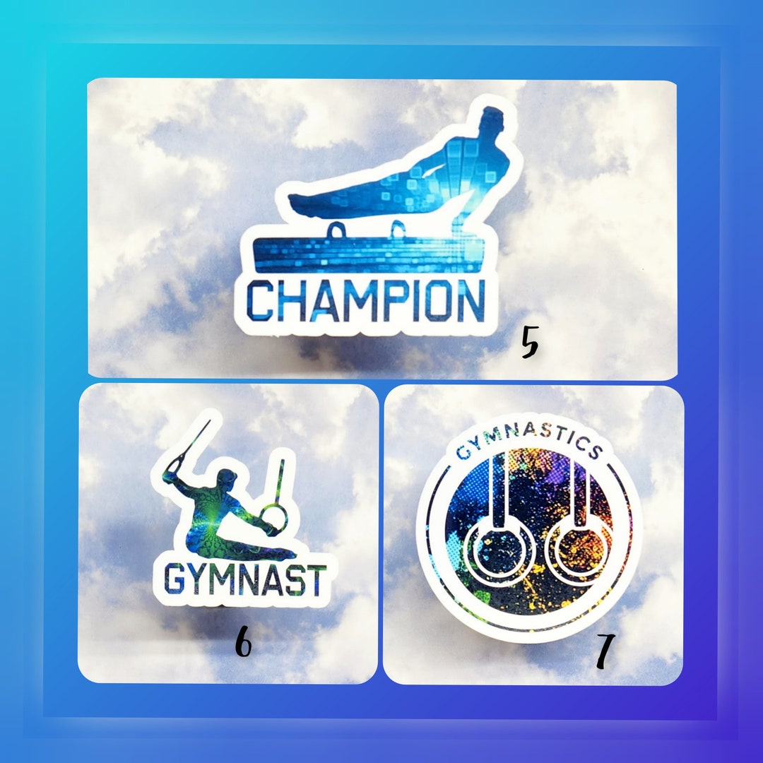 Men's Gymnastics Sticker Pack, Gymnastics, Strong Sticker, Boy's ...