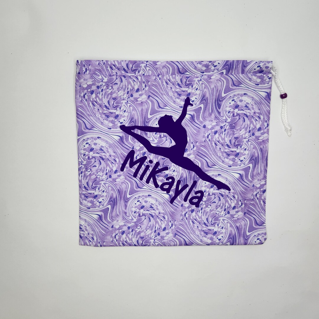 Purple Swirl Grip Bag Personalized Grip Bag, Gymnastics Grip Bag ...