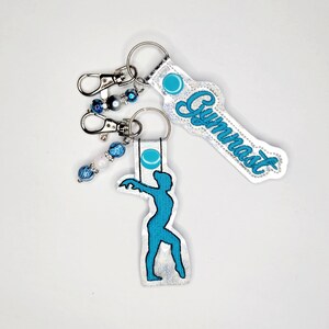 Keychain Gymnastics Keychain Set, Gymnast Gift, Teal Keychain ...