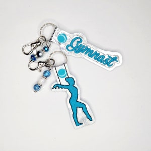 Keychain Gymnastics Keychain Set, Gymnast Gift, Teal Keychain ...