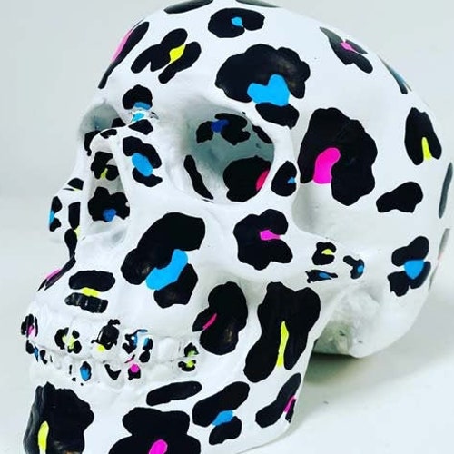 Decoupage Dollar Skull // Skull Decor // Handmade by Haus of - Etsy