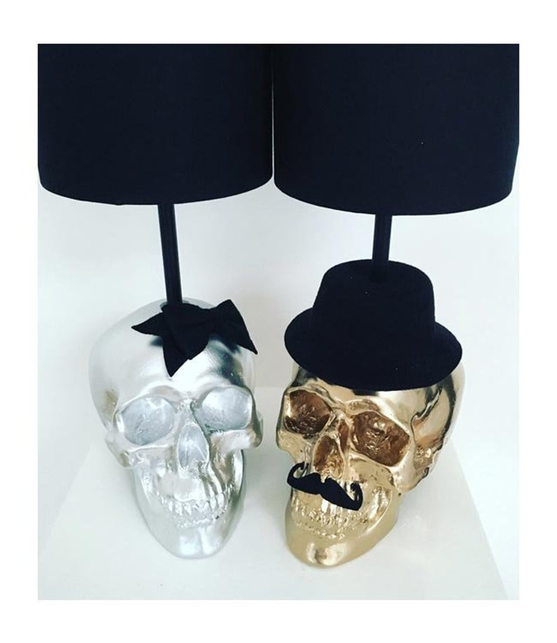 Mr & Mrs Skull Lamp // Skull Decor // Skull Lamp // Handmade - Etsy