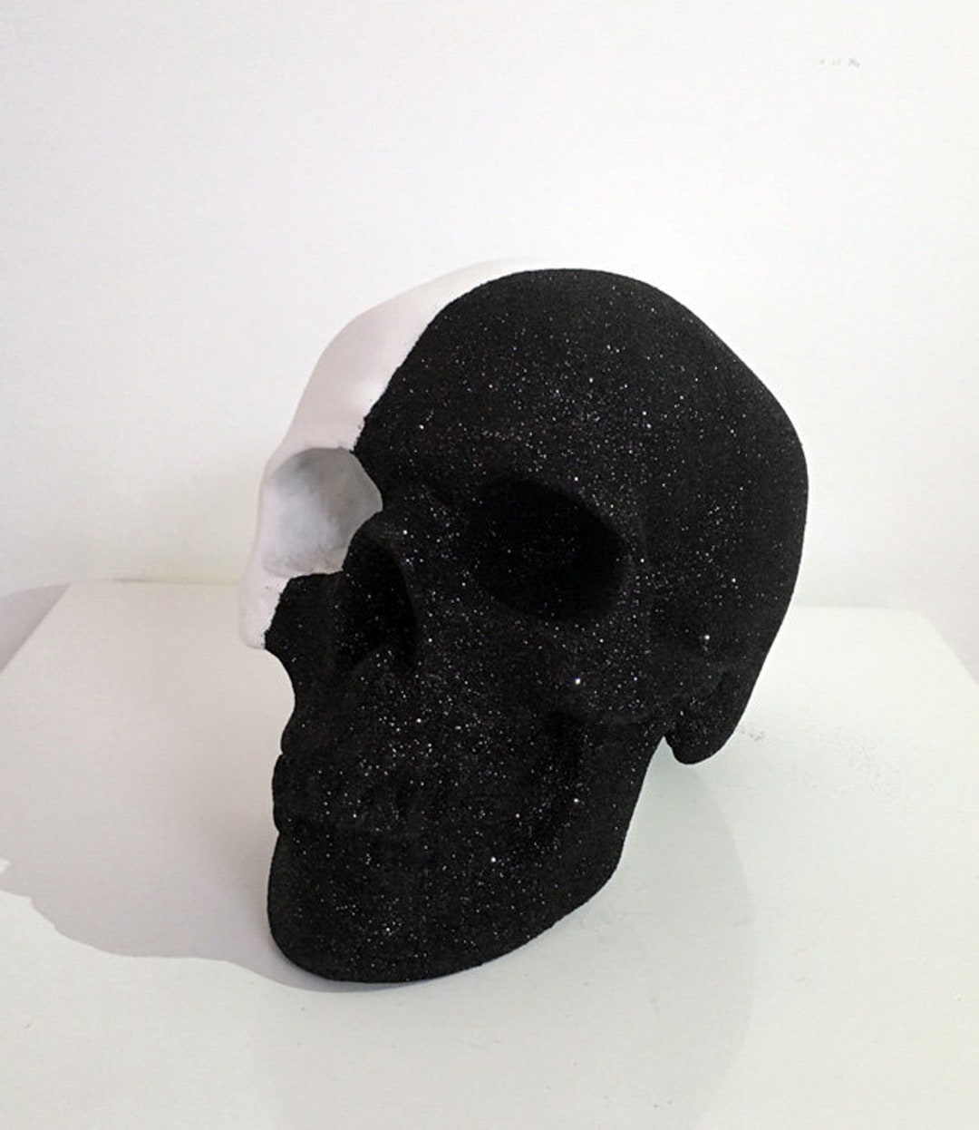 Two Tone Skull // Skull Decor // Handmade by Haus of Skulls - Etsy