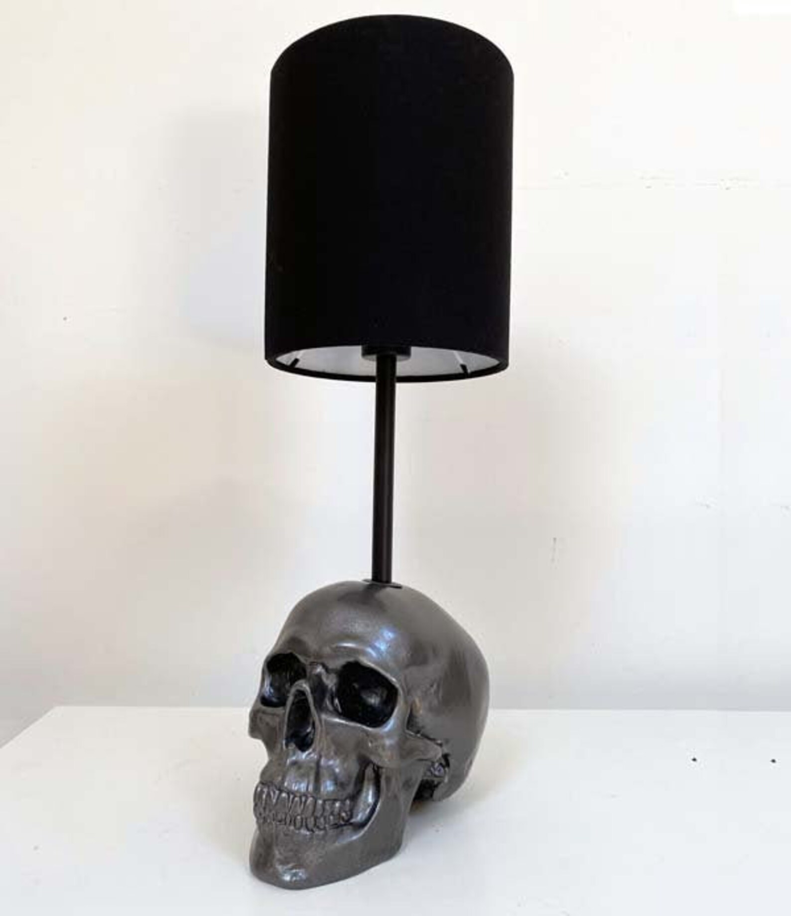 Gunmetal Skull Lamp // Skull Decor // Skull Lamp // Handmade | Etsy