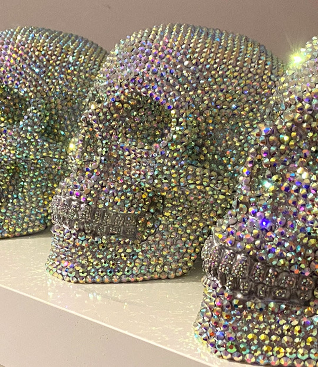 Crystal Rhinestone Skull // Skull Decor // Handmade by Haus of Skulls ...