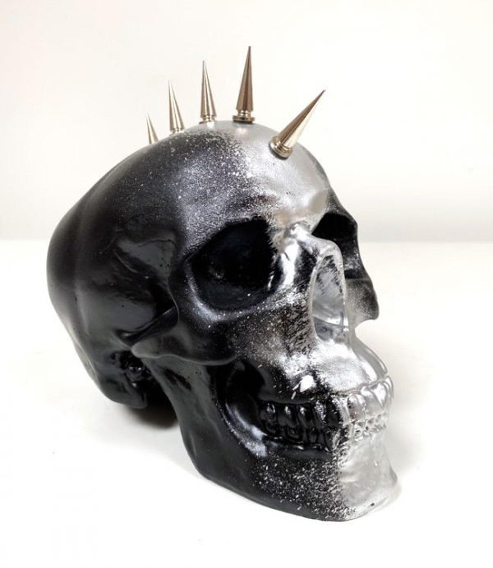 Mohawk Skull // Skull Decor // Gothic Decor // Handmade by Haus of ...