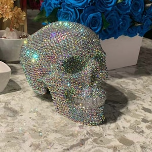 Crystal Rhinestone Skull // Skull Decor // Handmade by Haus of Skulls ...