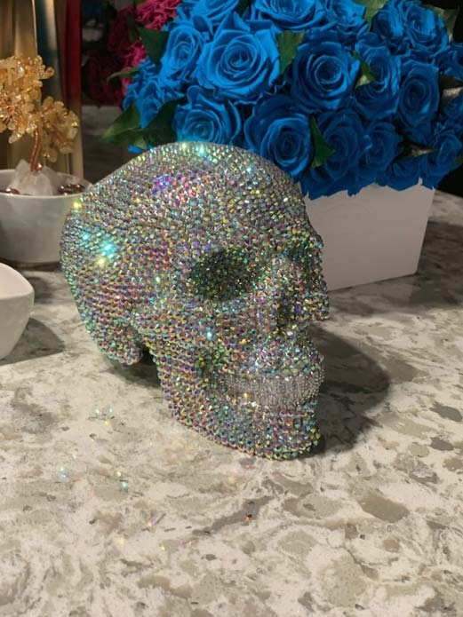 Crystal Rhinestone Skull // Skull Decor | Etsy