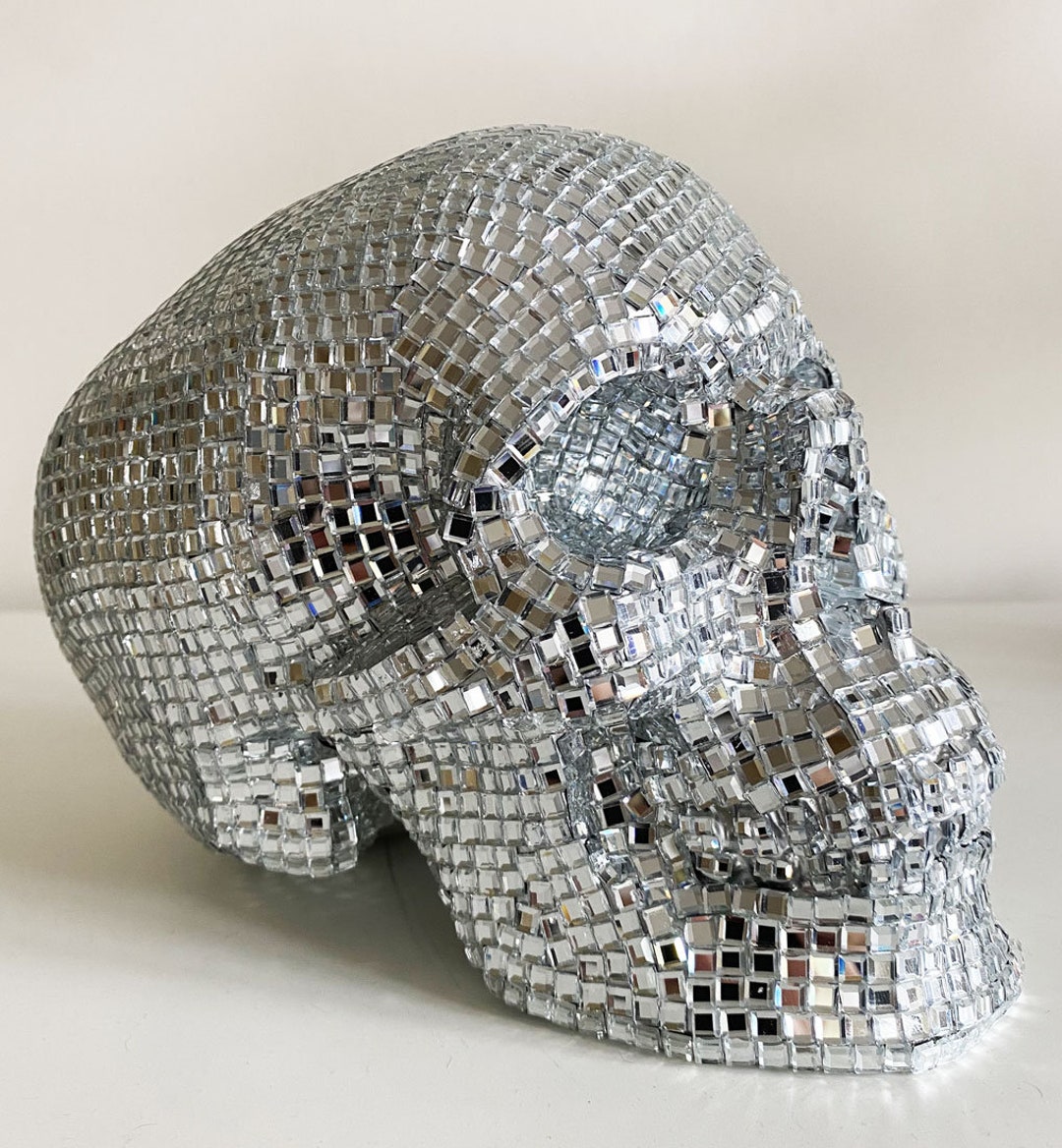 Disco Ball Rhinestone Skull // Skull Decor // Handmade by Haus of ...