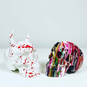 Devil Skull // Skull Decor // Gothic Decor // Handmade by Haus of ...
