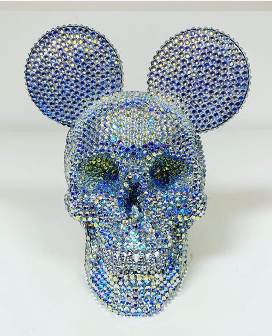 Mickey Mouse Rhinestone Skull // Skull Decor // Handmade by Haus of ...
