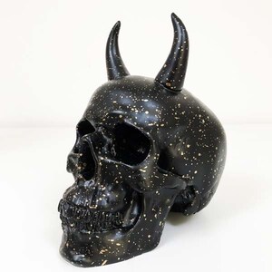 Devil Skull // Skull Decor // Gothic Decor // Handmade by Haus of ...