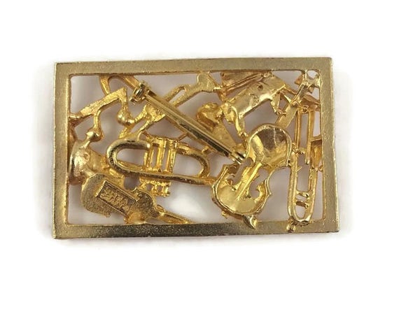 Vintage Ultra Craft Gold Tone Musical Instrument Broo… - Gem