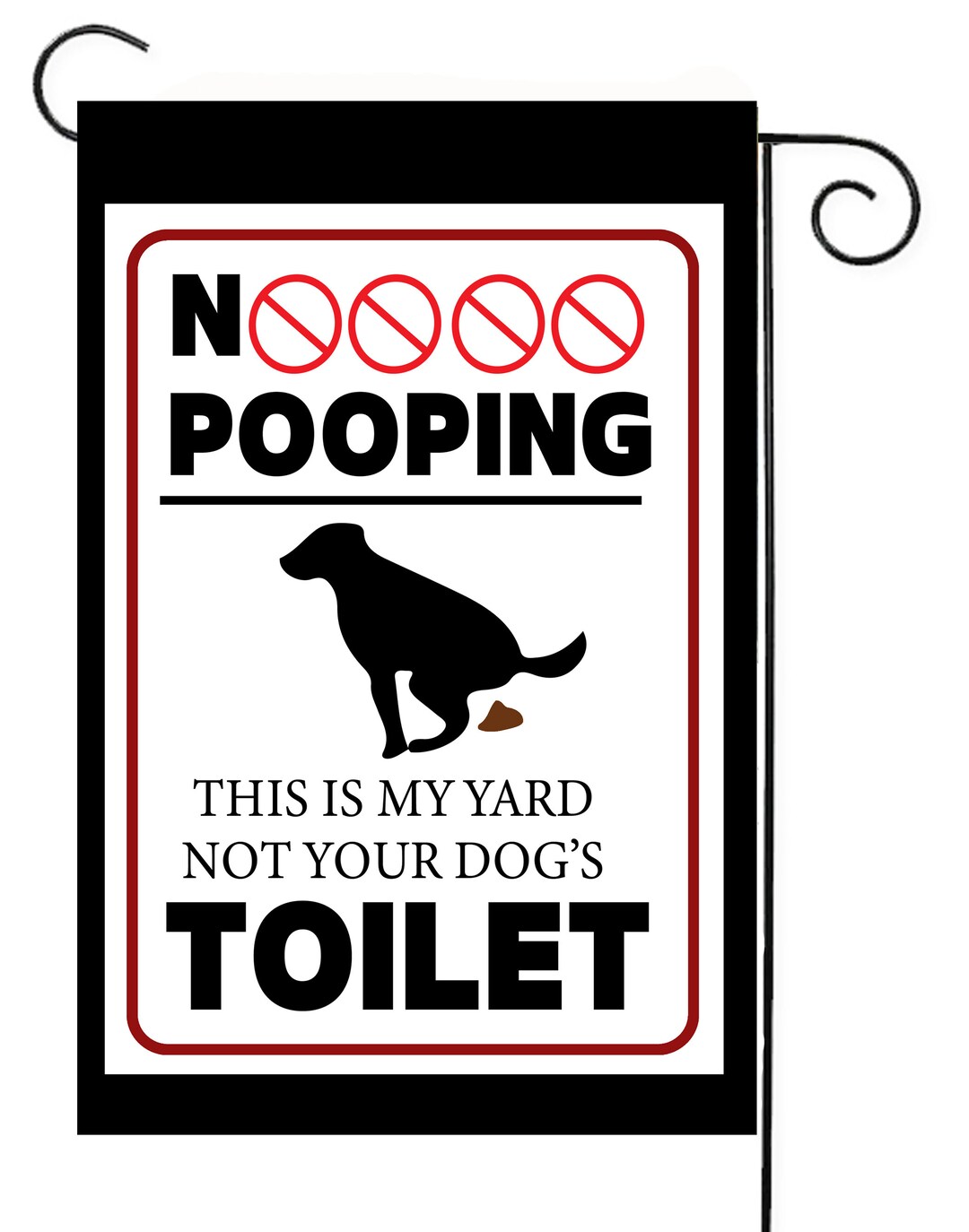 No Pooping Dog Yard Toilet Garden Flag G2545 - Etsy