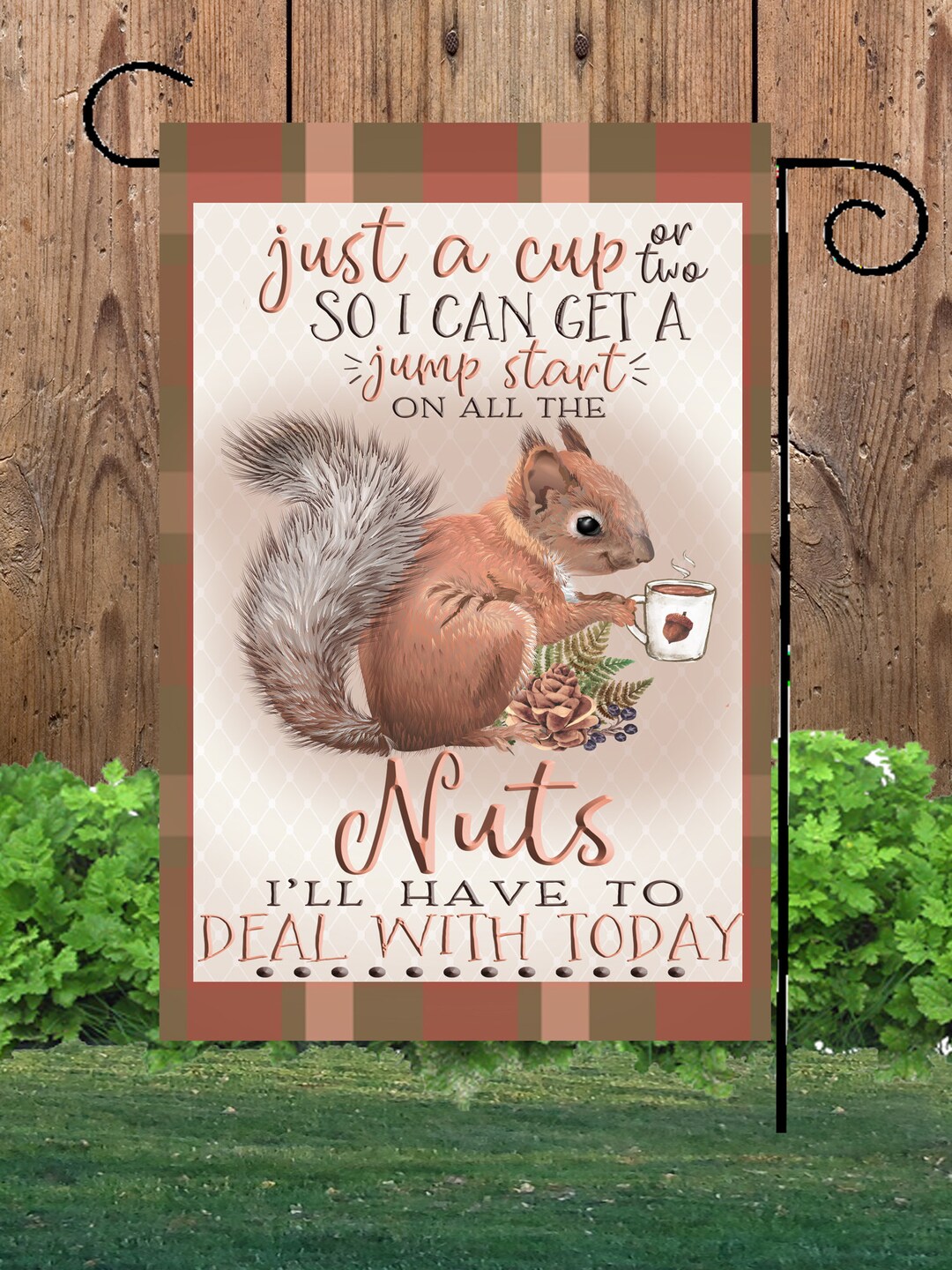 Squirrel Garden Flag G2090 - Etsy