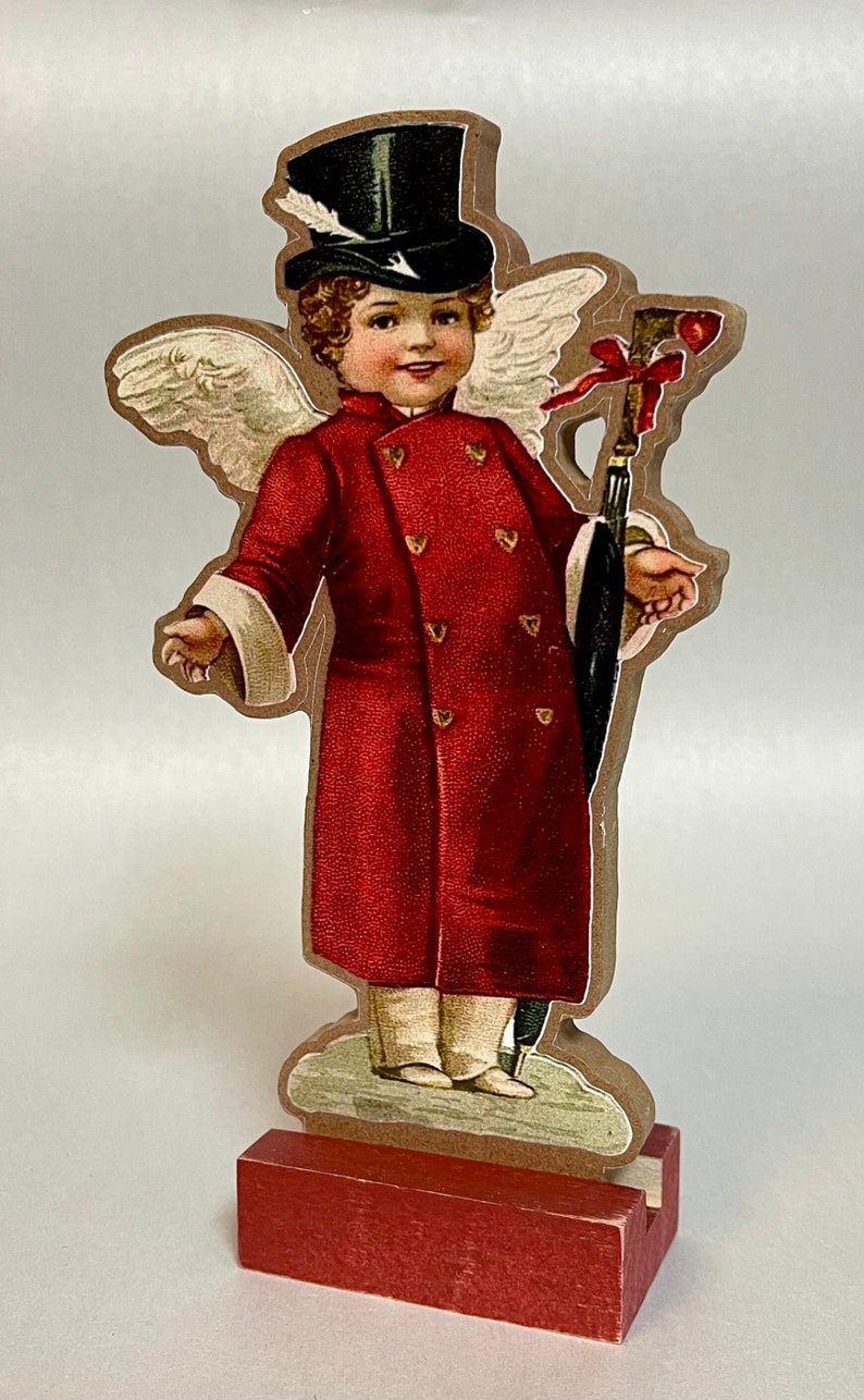 Valentine Cupid in Red Coat Wood Die Cut Handmade V6 - Etsy