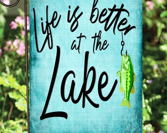 Life is Better at the Lake Customized Garden Flag - Etsy