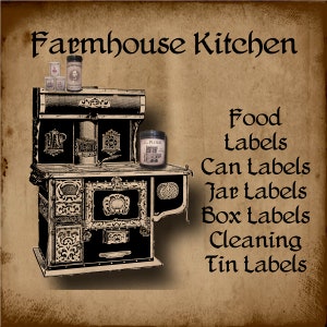 Vintage Primitive Farmhouse Style Labels Instant Download 222 - Etsy