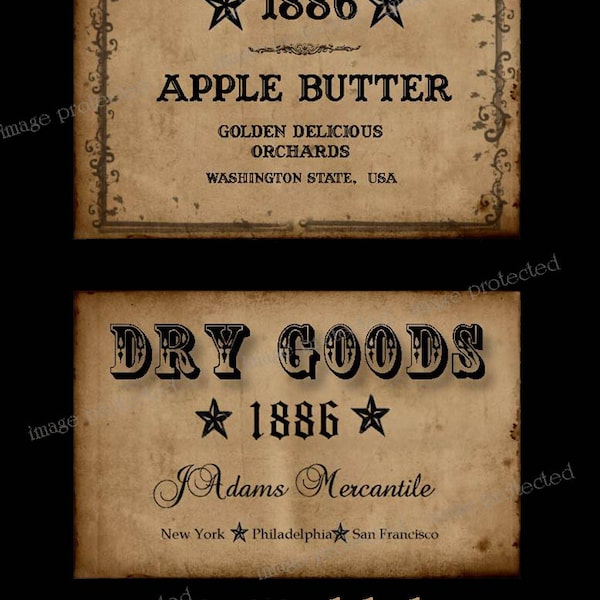 Dry Goods Labels - Etsy