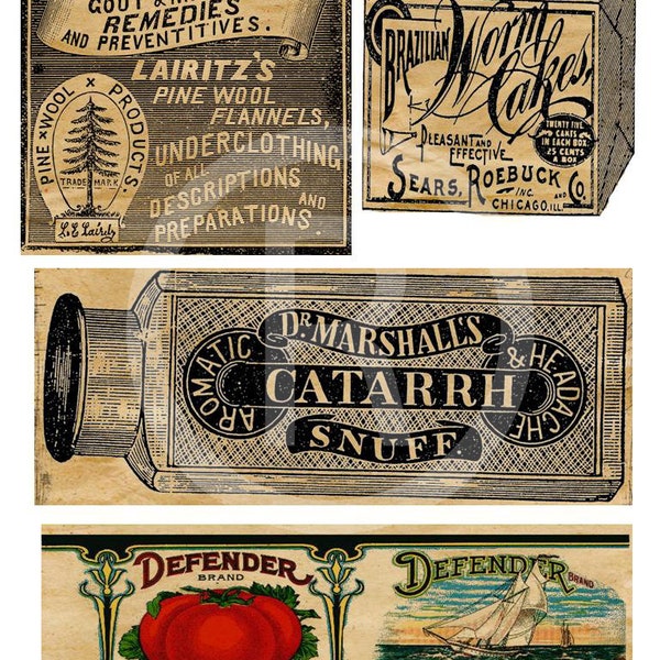 Vintage Can Labels - Etsy