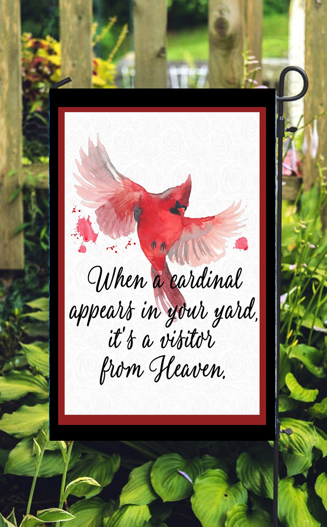 Cardinal Bereavement Watercolor Garden Flag G1890 - Etsy