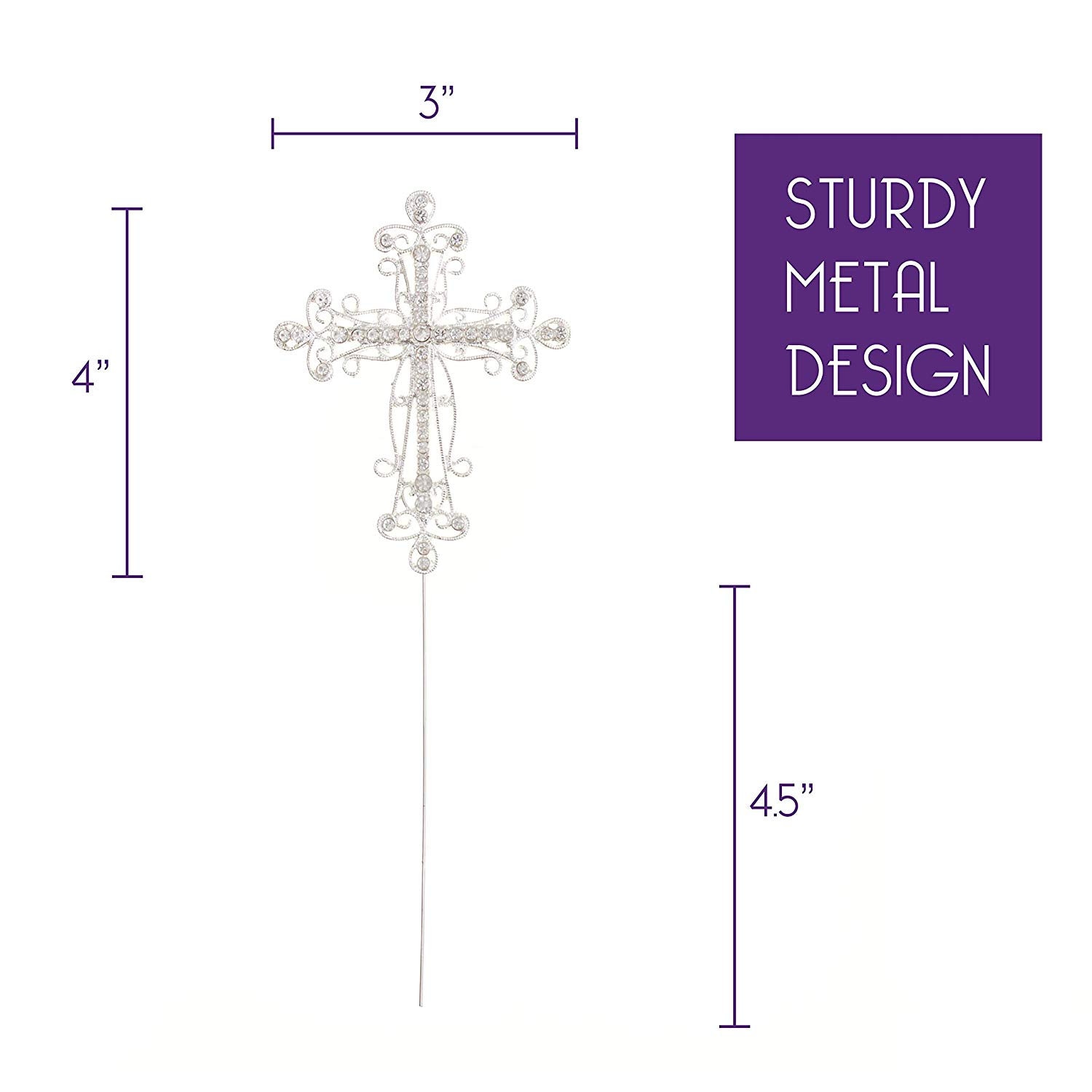 Cross Cake Topper, Religious Wedding, Baptism, Christening, Dedication ...