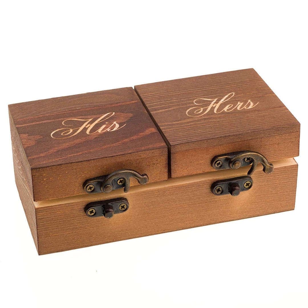 Wood Ring Bearer Box Wedding Engagement Ring Holder Box - Etsy