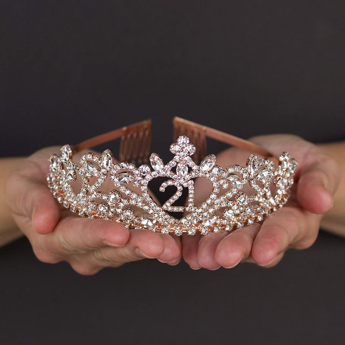 Ella Celebration 21 Tiara 21st Birthday Party Rose Gold Crown - Etsy