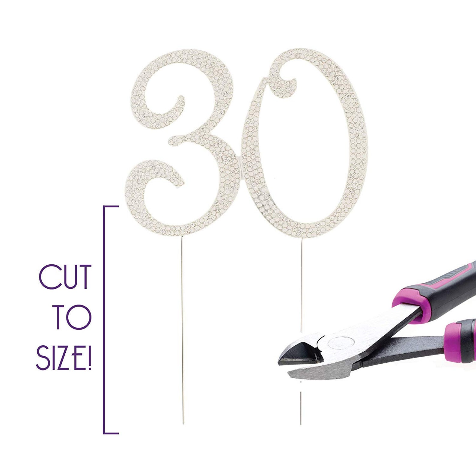 30 Cake Topper 30th Birthday or Anniversary Party - Etsy