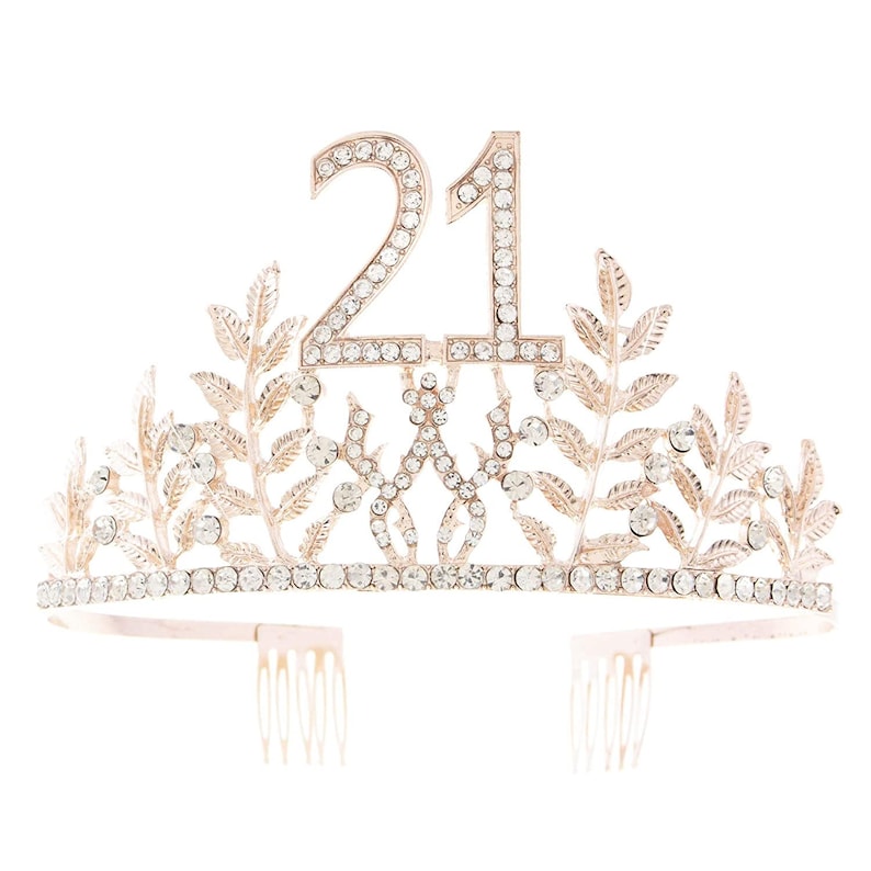 Rose Gold 21 Tiara 21st Birthday Party Supplies and - Etsy