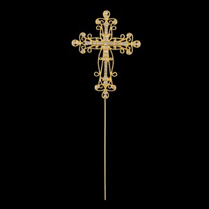 Cross Cake Topper, Gold Religious Wedding, Baptism, Christening ...