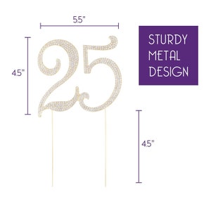 25 Cake Topper 25th Birthday or Anniversary Party - Etsy