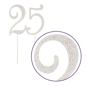 25 Cake Topper for 25th Birthday or Anniversary Party Supplies and ...