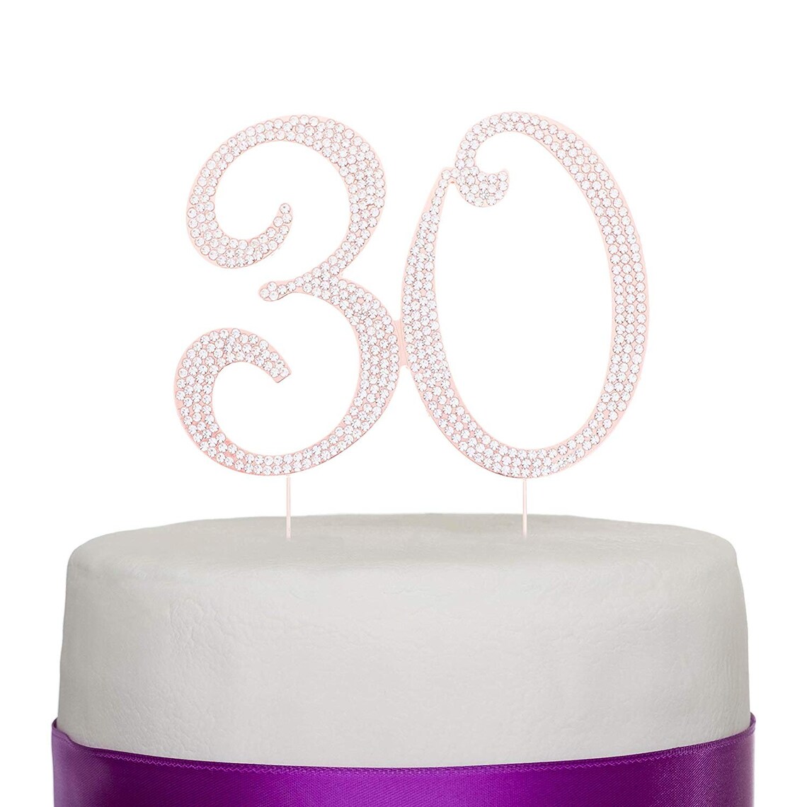 30 Cake Topper for 30th Birthday or Anniversary Party Decorations ...