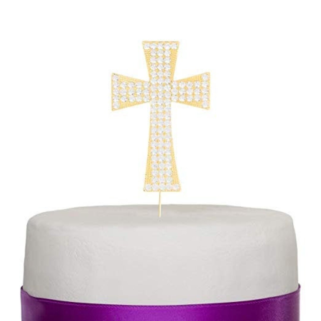Cross Cake Topper, Religious Wedding, Baptism, Christening, Dedication ...
