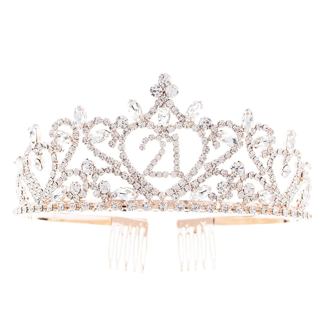 Ella Celebration 21 Tiara 21st Birthday Party Rose Gold Crown, Party ...
