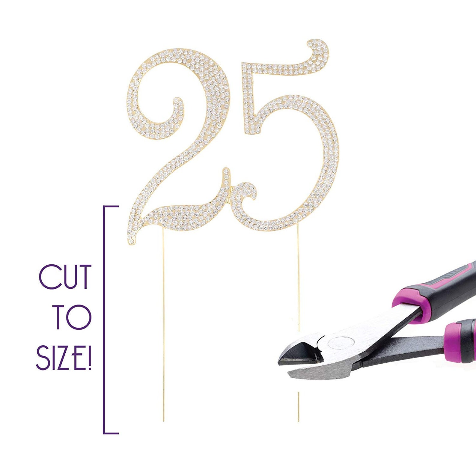 25 Cake Topper 25th Birthday or Anniversary Party | Etsy